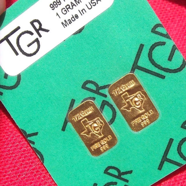 1 GRAM GOLD 24K Pure Tgr Bullion Bars 999 The Ideal Prepper Combo ...