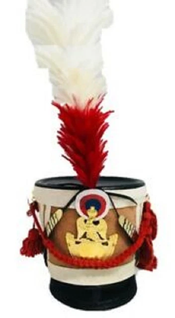 NEPOLEONIC BROWN COLOR French Napoleonic Shako Helmet with Red Plume X ...