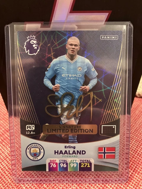 ERLING HAALAND SIGNATURE Limited Edition Panini Adrenalyn XL Premier ...