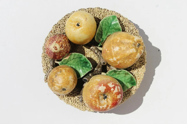 PETITE PLAQUE MURALE portugaise ancienne des années 1900 en palissy, majolique, faïence EUR 142 ...