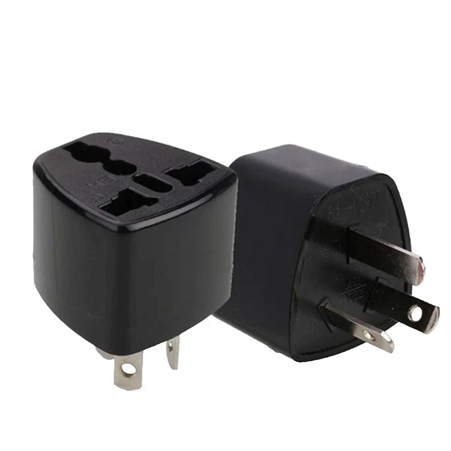 UNIVERSAL 3 PIN Type I Adapter Fits International Chargers Compact Wall ...