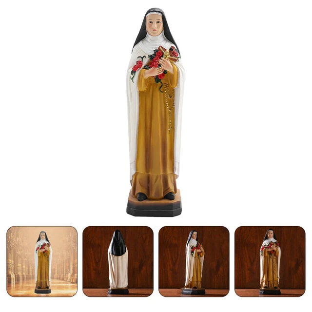 STATUA SANTA TERESA Santa Teresa di Lisieux bouquet suora ornamenti ...