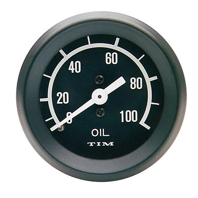 TIM OIL PRESSURE Mechanical Gauge Capilliary Type 52mm Race Rally ...