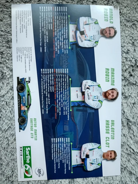 24 Heures Du Mans Affiche Aston Martin N°72 24h Du Mans 2023
