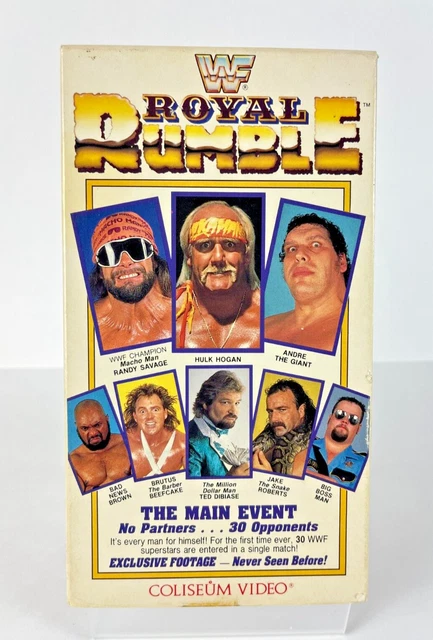 WWF ROYAL RUMBLE 1989 Wrestling VHS - Hulk Hogan - Andre - Macho Man ...