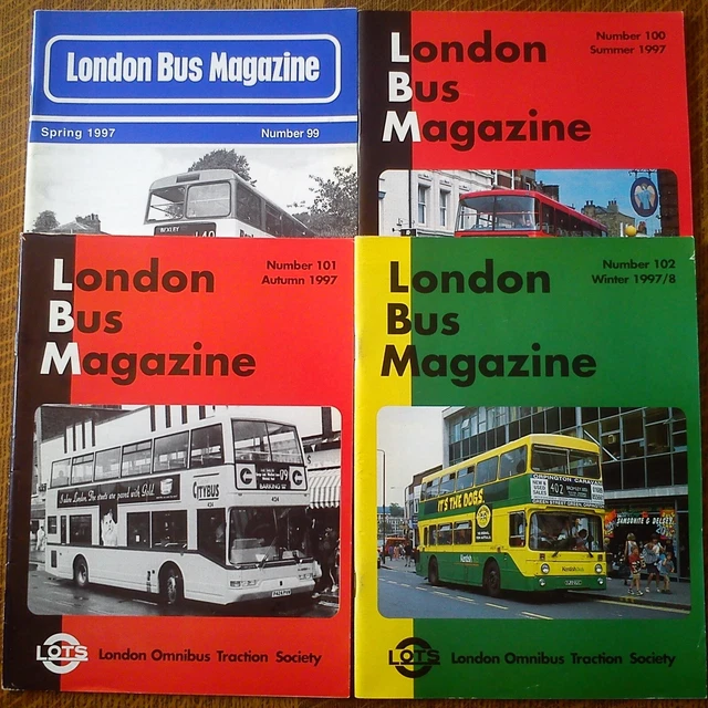 LONDON BUS MAGAZINE Full Year 1997 99-102 Bundle x4 Issues LOTS LBM ...