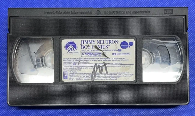 PARAMOUNT/NICKELODEON MOVIES - Jimmy Neutron Boy Genius VHS (2001) No ...