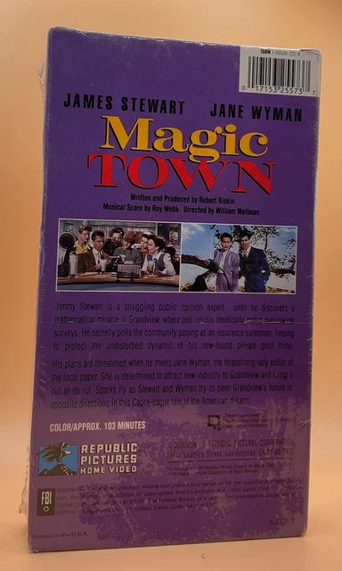 MAGIC TOWN VHS 1947, 1991 James Stewart *SEALED* **Buy 2 Get 1 Free** £ ...