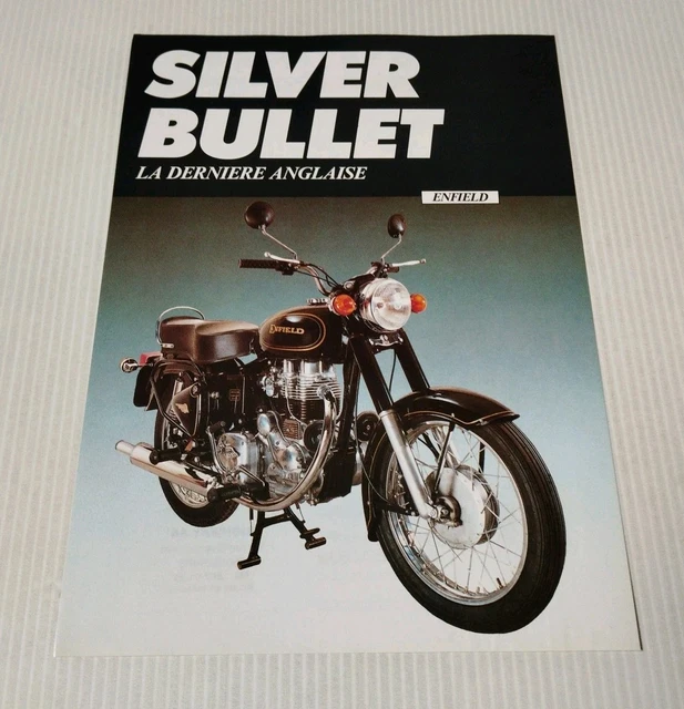 ENFIELD 350 SILVER Bullet de 1993 Prospectus Catalogue Brochure Moto ...