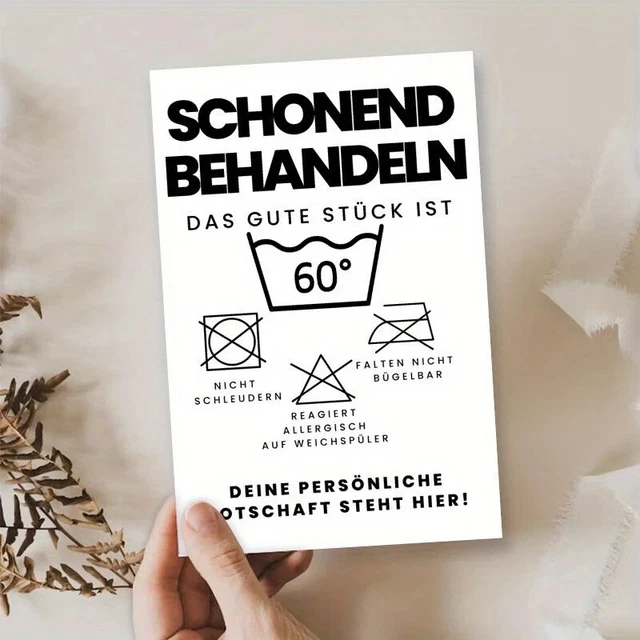 GEBURTSTAGSKARTE 60 JAHRE "Schonend behandeln - das gute Stück ist 60 ...