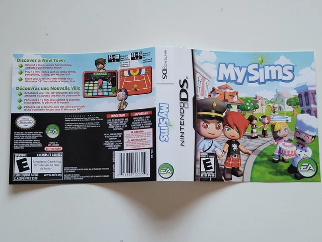 NINTENDO DS MY Sims inserto intarsio cover artwork (SOLO) (USA) EUR 4 ...