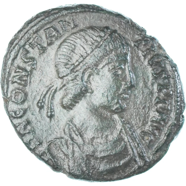 MONNAIE, CONSTANCE II, Follis, 348-350, Aquilée, TTB, Bronze, RIC:98 ...