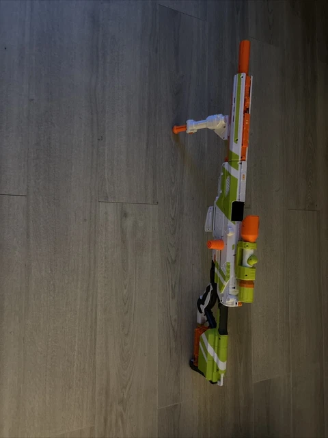 NERF MODULUS WHITE Longstrike Sniper Blaster Cs-6 RARE 3x Mags Scope ...