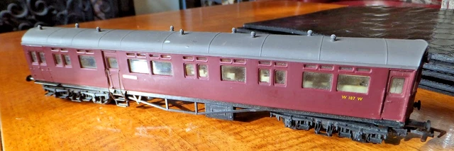 AIRFIX AUTOCOACH MAROON Livery OO Gauge - Good Overall Condition £5.21 ...
