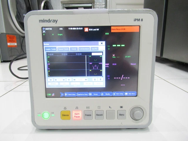 MINDRAY IPM-8 COMPACT PORTABLE PATIENT ECG/EKG NIBP MASIMO SPO2 TEMP ...