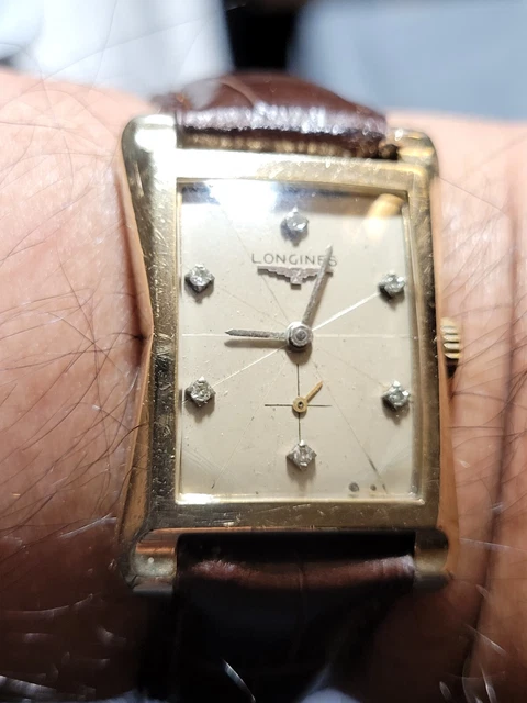 VINTAGE LONGINES TANK style Watch - 9LT movement EUR 296,98 - PicClick IT