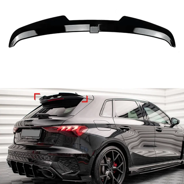 AUDI RS3 8Y Sportback (2020+) Rear Gloss Black Roof Spoiler Lip Wing ...