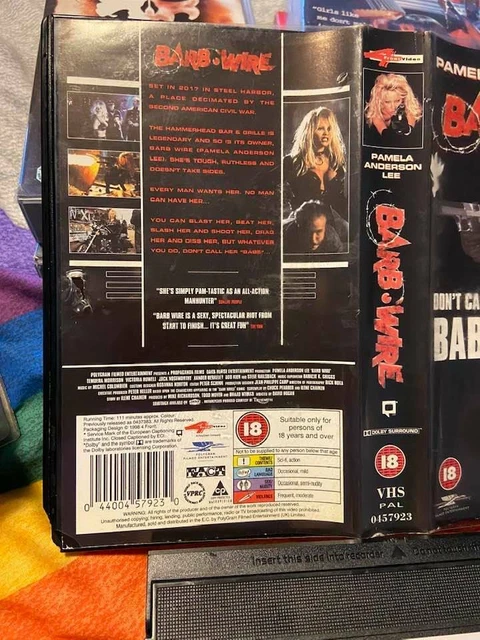 BARB WIRE (VHS/SUR, 1998) Pamela Anderson Raunchy Extra 10 Mins Sci Fi ...