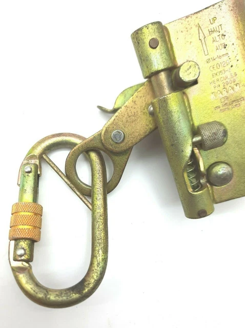 KARAM 2000 HERCULES Detachable Rope Grab Fall Arrester with Karabiner £ ...