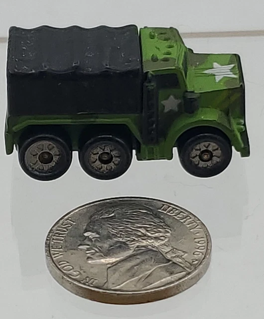 MICRO MACHINES MILITARY Army Cargo Truck ambulance van Camouflage Vtg ...