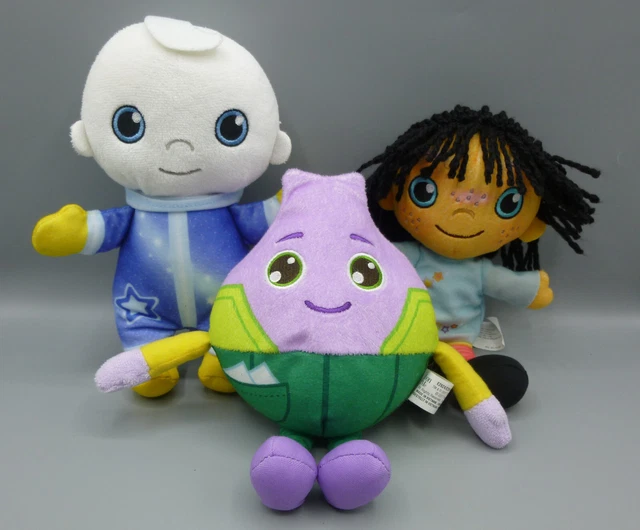 HASBRO CBEEBIES SET of 3 Moon And Me Soft Plush Toys Mr Onion Baby ...