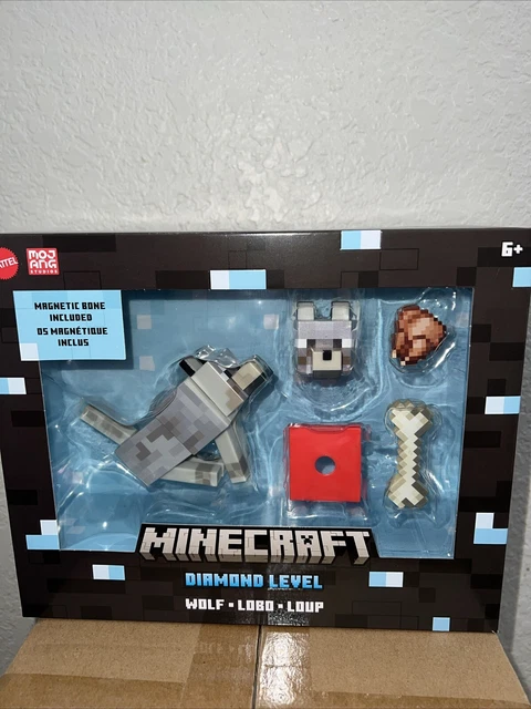MINECRAFT DIAMOND LEVEL Wolf Action Figure Die-Cast Game Accessories ...