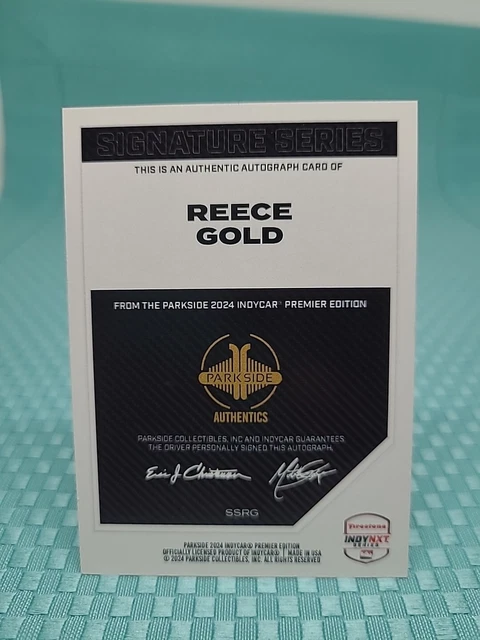 2024 PARKSIDE INDYCAR Indy Car Signature Series Reece oro IndyNXT auto ...