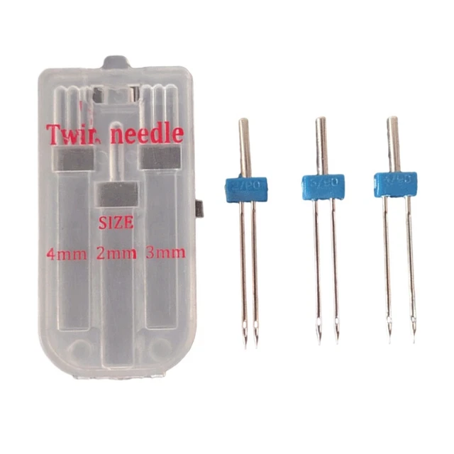 DOUBLE NEEDLE SET Replacement Stainless Steel Stretch Twin-needle 2/90 ...