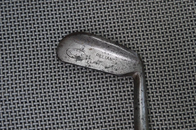 ANTIQUE WOOD SHAFT US Golf Flat Face Flanged Putter EUR 15,82 - PicClick FR