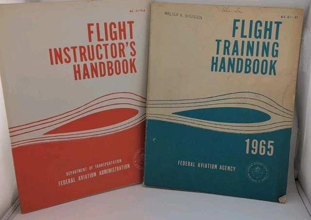VINTAGE 1960'S FLIGHT Instructors and Training Handbooks Federal ...