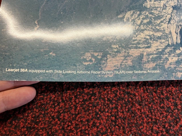 LEARJET 36A SIDE Looking Airborne Radar System SLAR Sedona Arizona ...