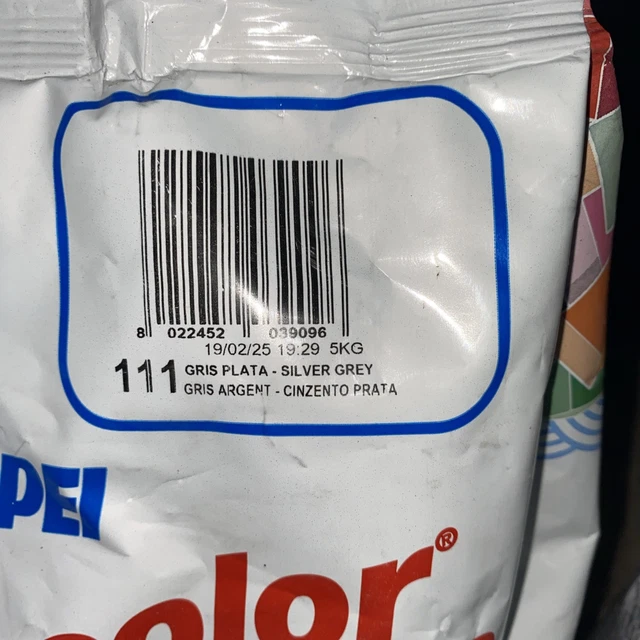 MAPEI TILES GROUT 111 Grey 5kg Ultracolor Plus Flexible Wall and floor ...