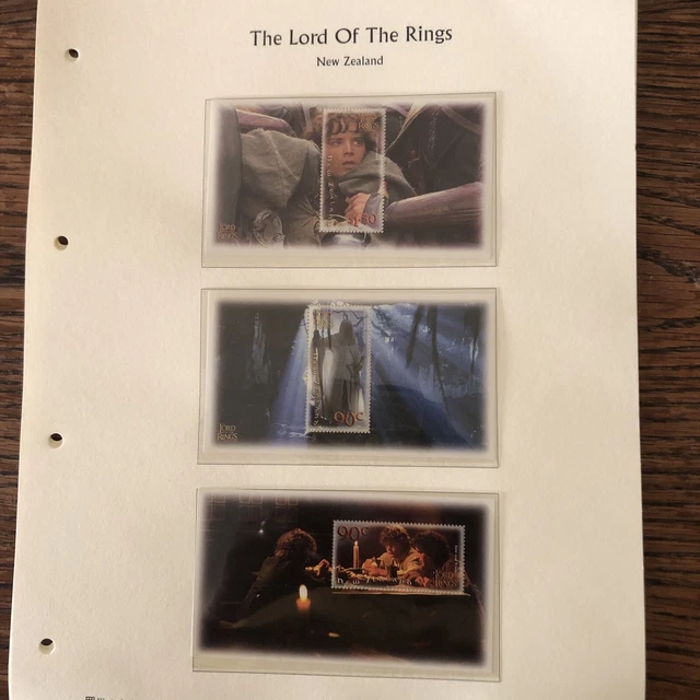 LORD OF THE Rings Stamp Presentation Sheets From New Zealand £13.20 ...