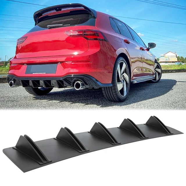 REAR BUMPER DIFFUSER Shark 10 Fins Spoiler Lip Splitter Wing For VW ...