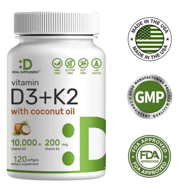 DEAL SUPPLEMENT VITAMIN D3+K2 - Immune Support Strong Bones - with ...