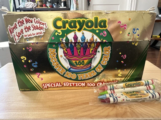 2002 CRAYOLA 100 Years Of Color Special Edition Box Set 100 Crayons W ...