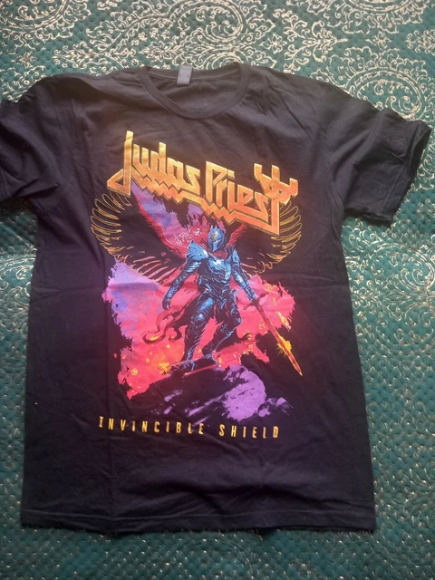 T-SHIRT JUDAS PRIEST Invincible Shield Tour UFFICIALE EUR 35,03 ...
