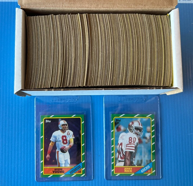 1986 TOPPS FOOTBALL Lot Complet 396 Cartes PASRMT Jerry Rice, Steve Young, Montana EUR 166,19 ...
