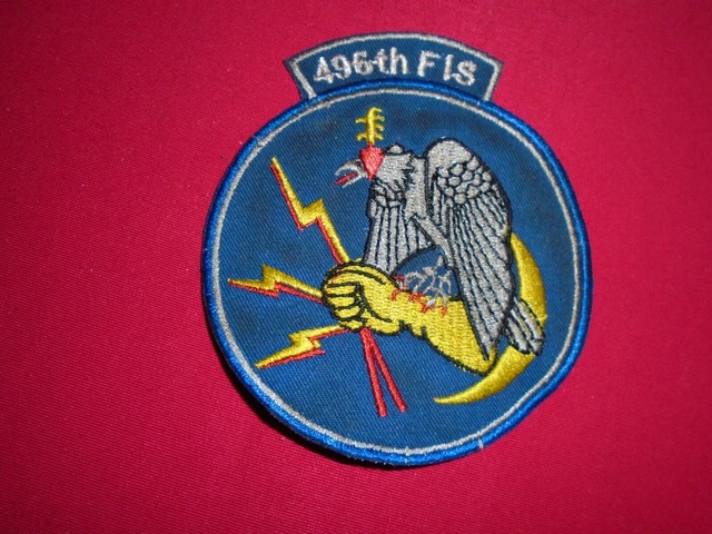 USAF AIR FORCE 496th Fighter Interceptor Squadron F.I.S. Patch EUR 12 ...