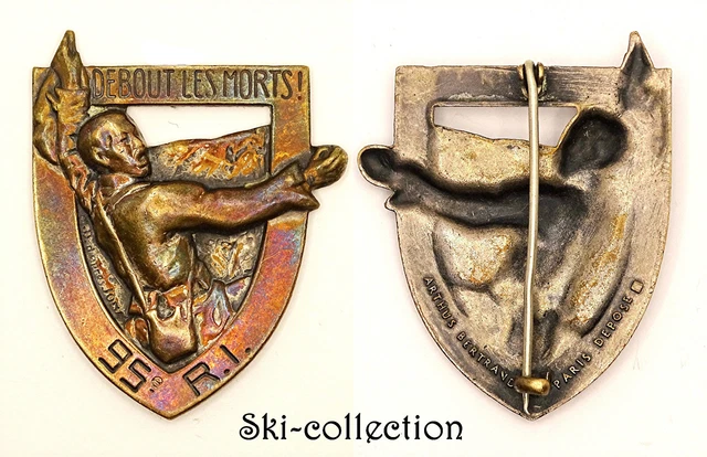 INSIGNE 95°RÉGIMENT D'INFANTERIE. 1939. Arthus Bertrand, Paris, deposée EUR 26,00 - PicClick FR