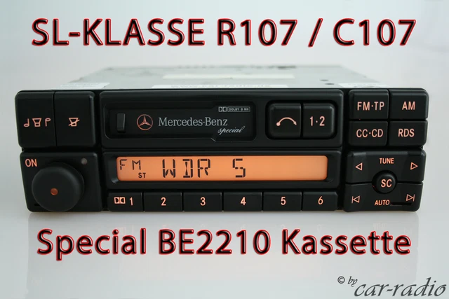 ORIGINAL MERCEDES SPECIAL BE2210 Becker R107 autoradio classe SL C107 ...