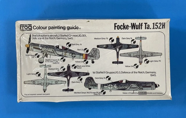 VINTAGE FROG “FOCKE-WULF 152H” 1/72 Scale Model Kit #F236 Airplane $29.99 - PicClick CA