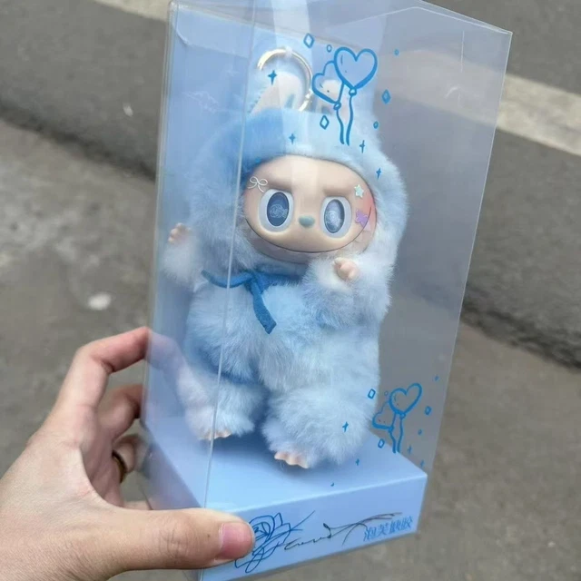 POP MART LABUBU THE MONSTERS Blue Vinyl Plush Doll 17cm New Style Diy ...