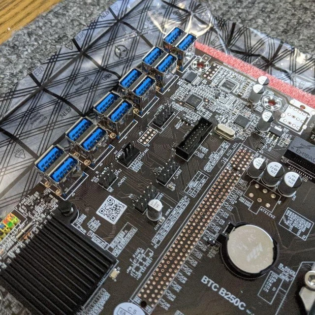 BTC B250C PCI-E USB 12 Port Motherboard £274.56 - PicClick UK