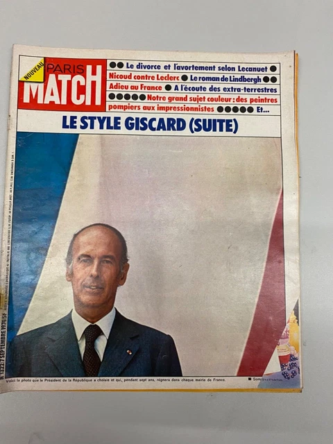 PARIS MATCH 1976 Le Style Giscard D Estaing EUR 8,00 - PicClick FR