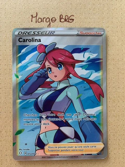 CARTE POKÉMON CAROLINA 072/072 Full Art - EB4.5 Destinées Radieuses FR ...