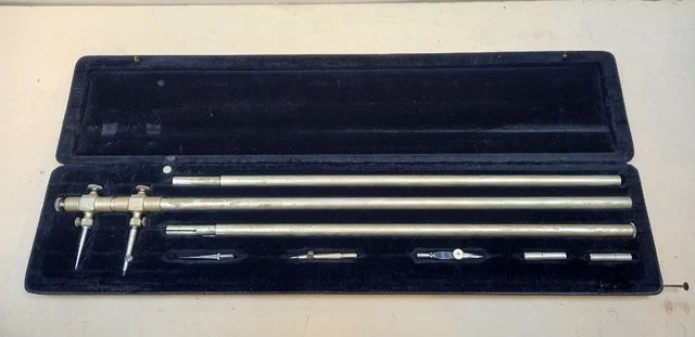 RIEFLER R2 TUBULAR Beam Compass Vintage Complete Drawing Instrument Set ...