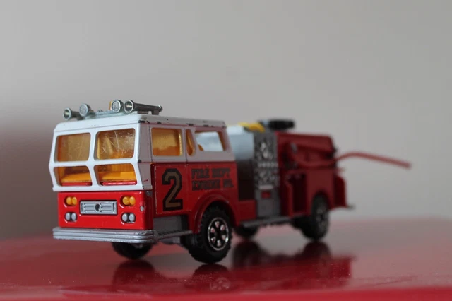 MAJORETTE 7” POMPE A INCENDIE Fire Department Engine No2 TOY Model Car ...