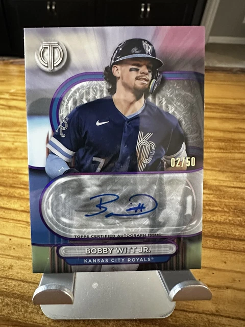 2024 TOPPS TRIBUTE Bobby Witt Jr. Kansas City Royals Purple On Card ...