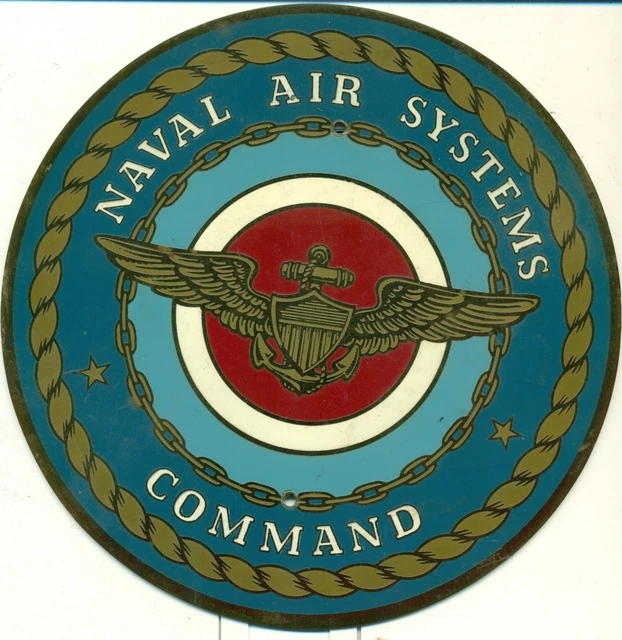 US NAVY BRASS & Enamel 8" Diameter Naval Air Systems Command Plaque c 1960s $100.00 - PicClick CA